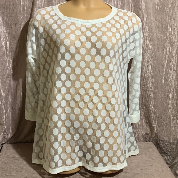 Robert Kitchen | Tops | Robert Kitchen Top Blouse Creamy White See ...